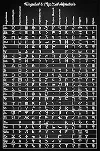 Amazon.com: Magickal and Mystical Alphabets Art Print Occult Scripts ...