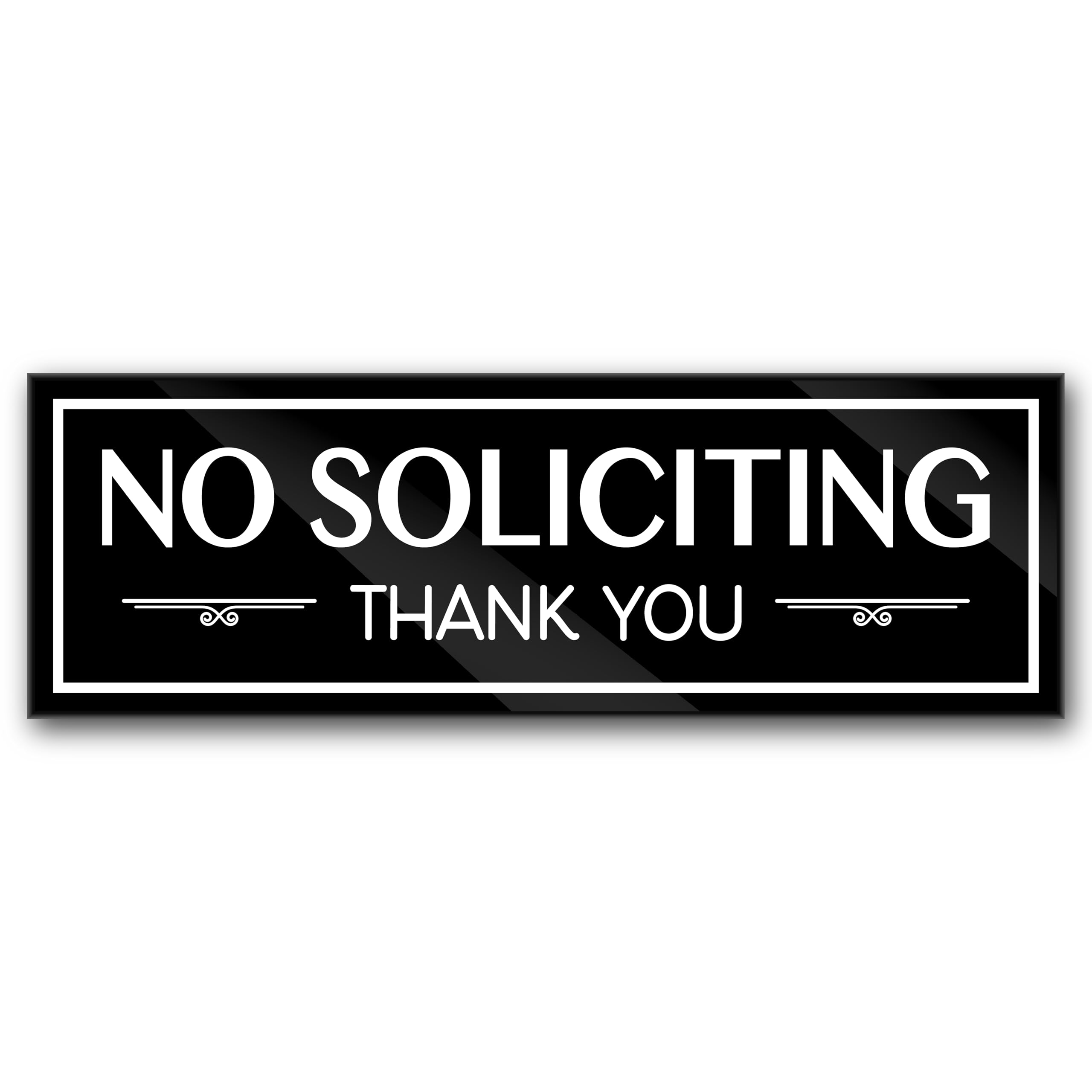 Amazon.com : Black No Soliciting Sign for House, Premium Acrylic No ...