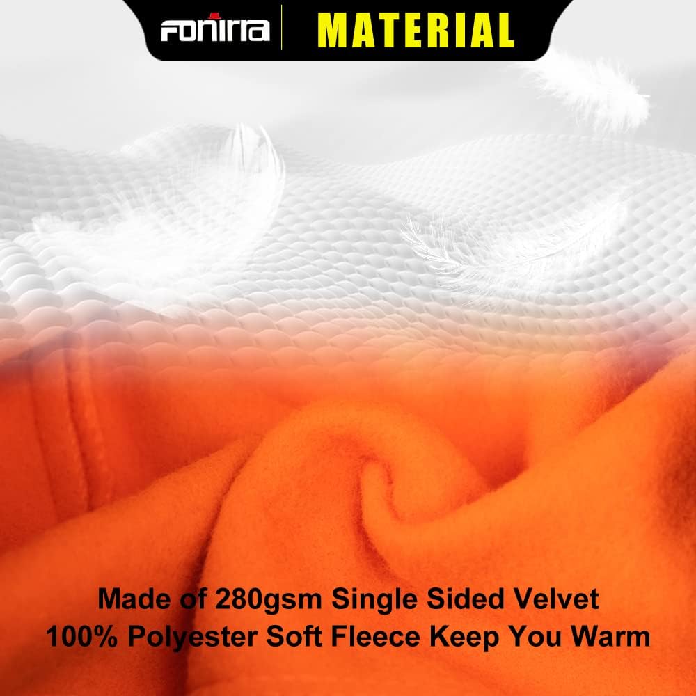 Buy FONIRRA Hi Vis Safety Fleece Zip Hoodie for Men Reflective Sweatshirts ANSI Class 3 Jackets ...