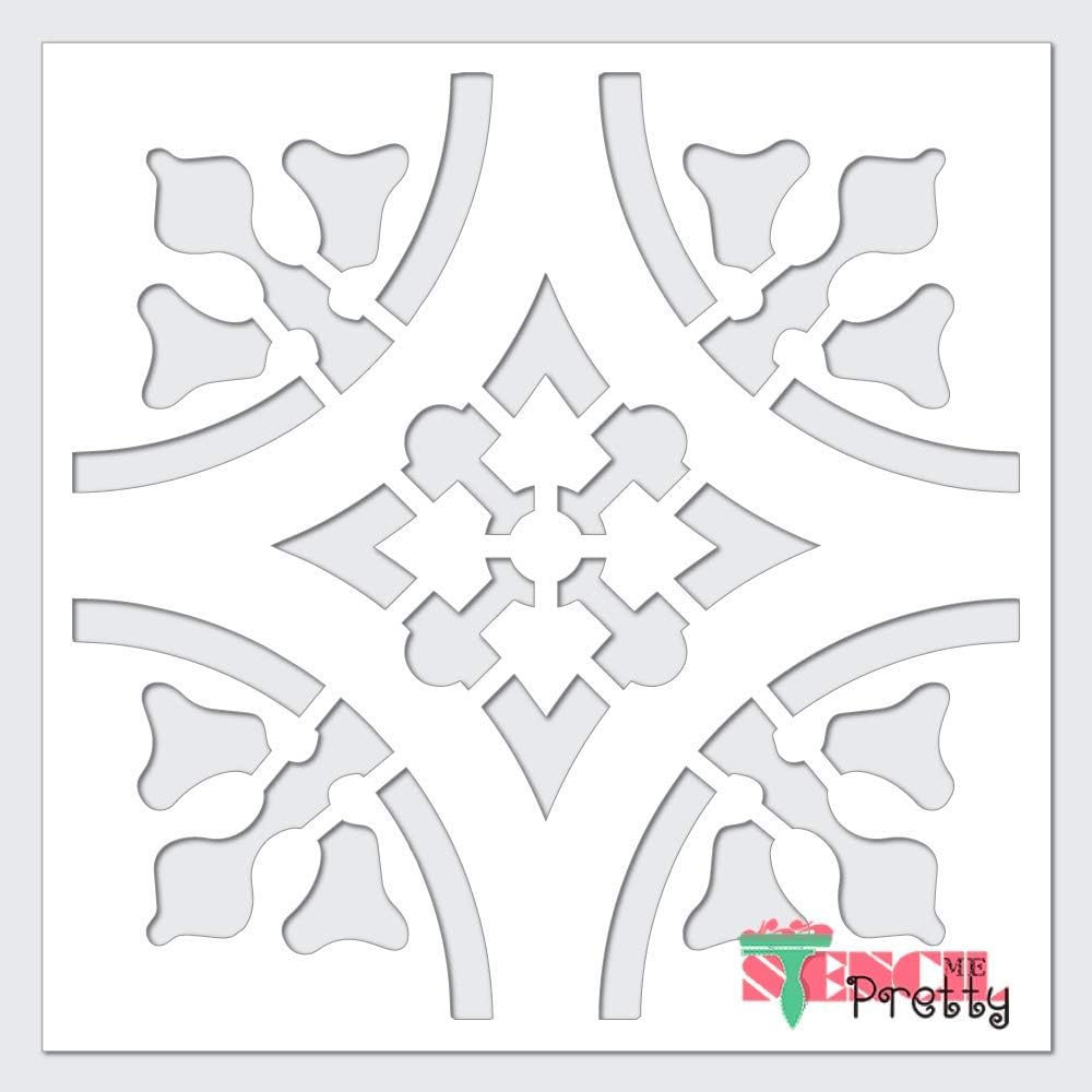 Amazon.com : Verona Italian Tile Stencil Best Vinyl Reusable Large ...