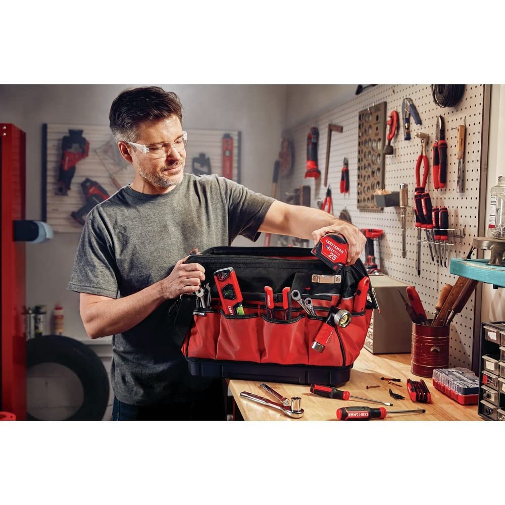 Snapklik.com : CRAFTSMAN VERSASTACK Zippered Tool Bag, 31 Pocket ...