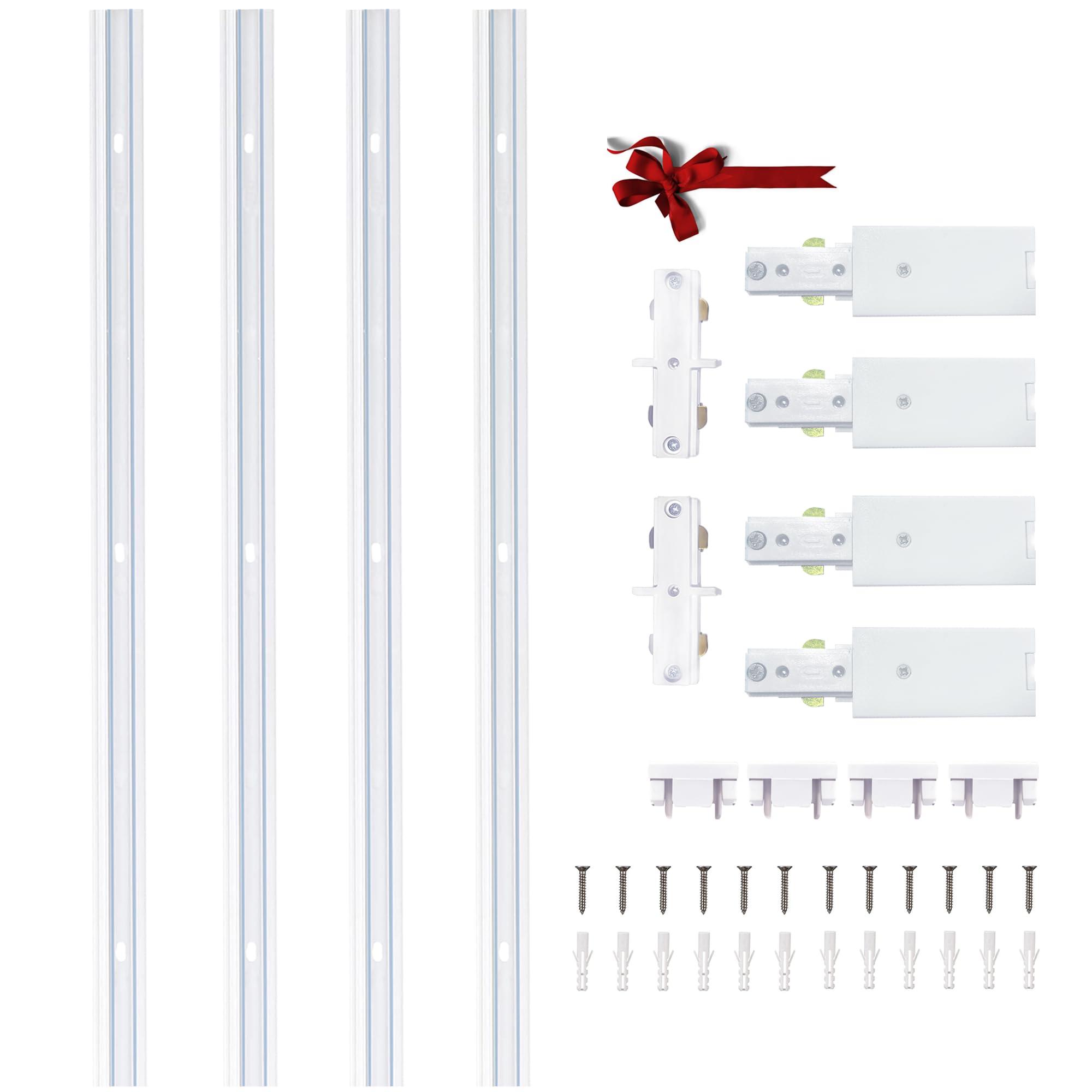 Bravsekai H Type Track Lighting Rails 4PCS 120V Single Circuit 3-Wire H ...