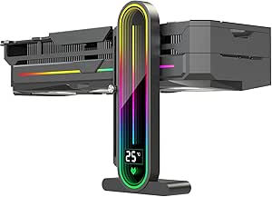 ARGB - Soporte de GPU universal, soporte de GPU con visualización de temperatura, soporte de ...