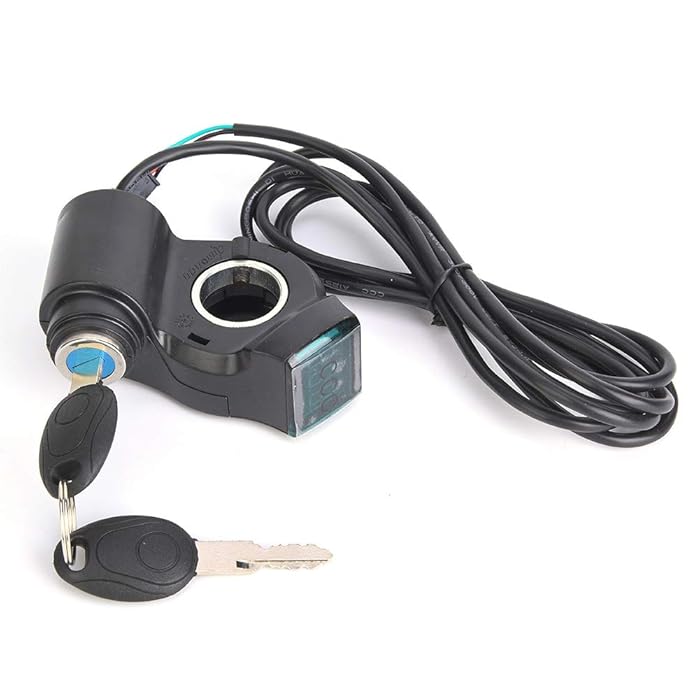 Buy E-Bike Voltage Display & 2 Keys, E-Bike Thumb Throttle Digital ...