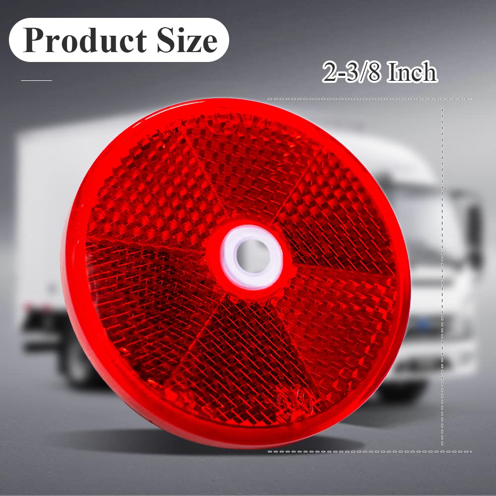 Snapklik.com : MYSBIKER 10Pack Front Reflector,Round Reflector For ...