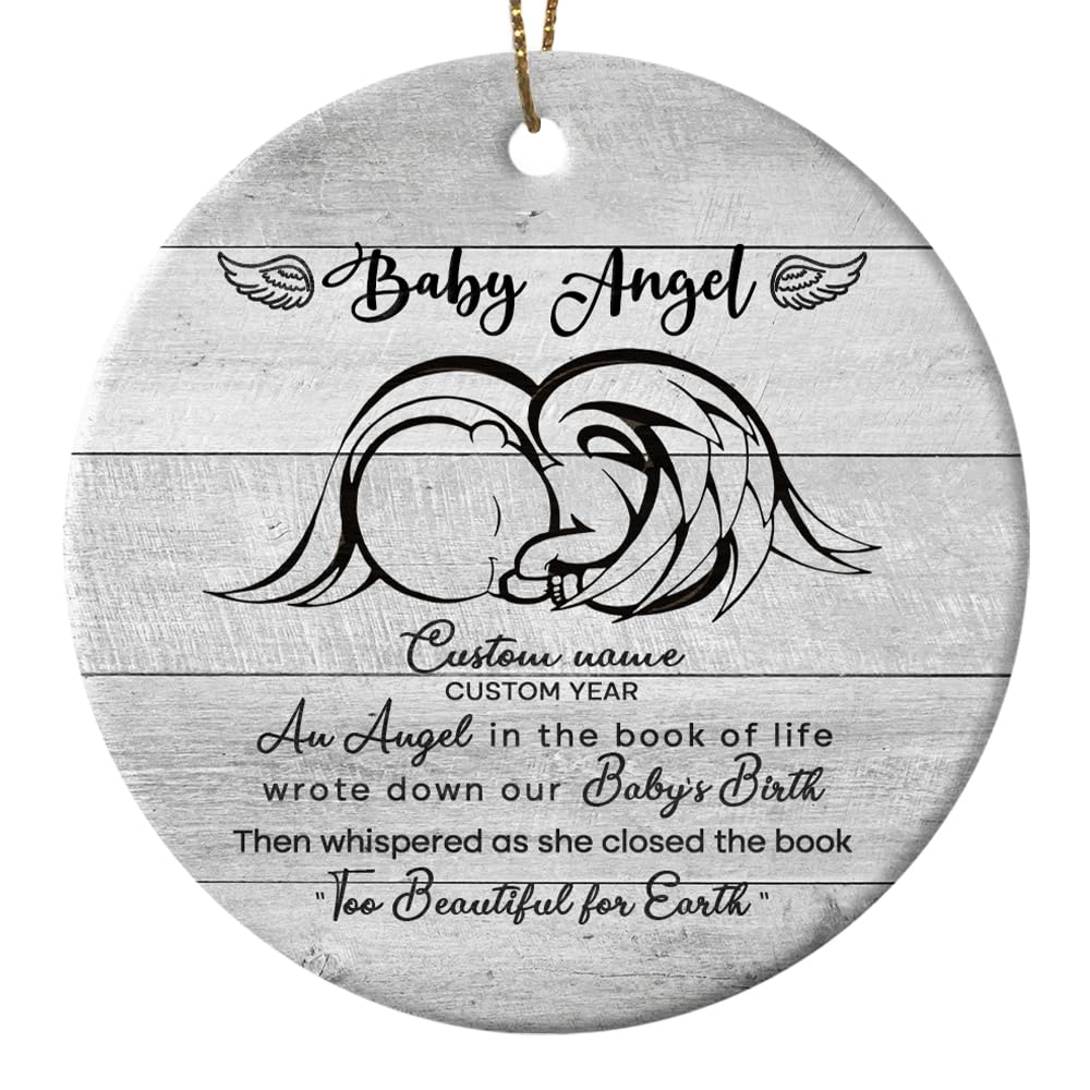 Amazon.com: Baby Angel Memorial Ornament Gift for Loss Baby ...