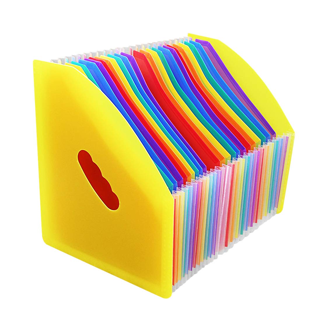 Buy SAYEEC Rainbow Expanding File Holder Folder Standing A4 Vertical ...