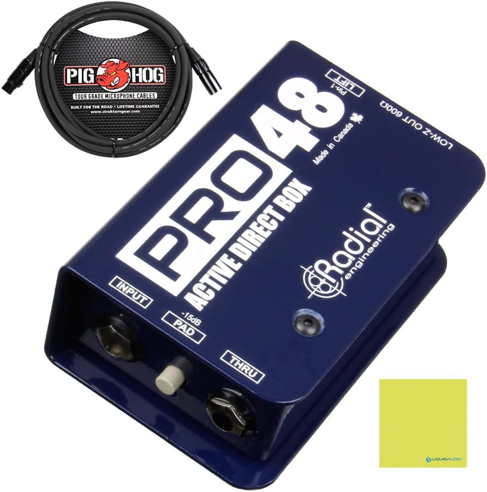 Amazon.com: Radial Engineering Pro48 Active Direct Box Bundle w/Pig Hog ...