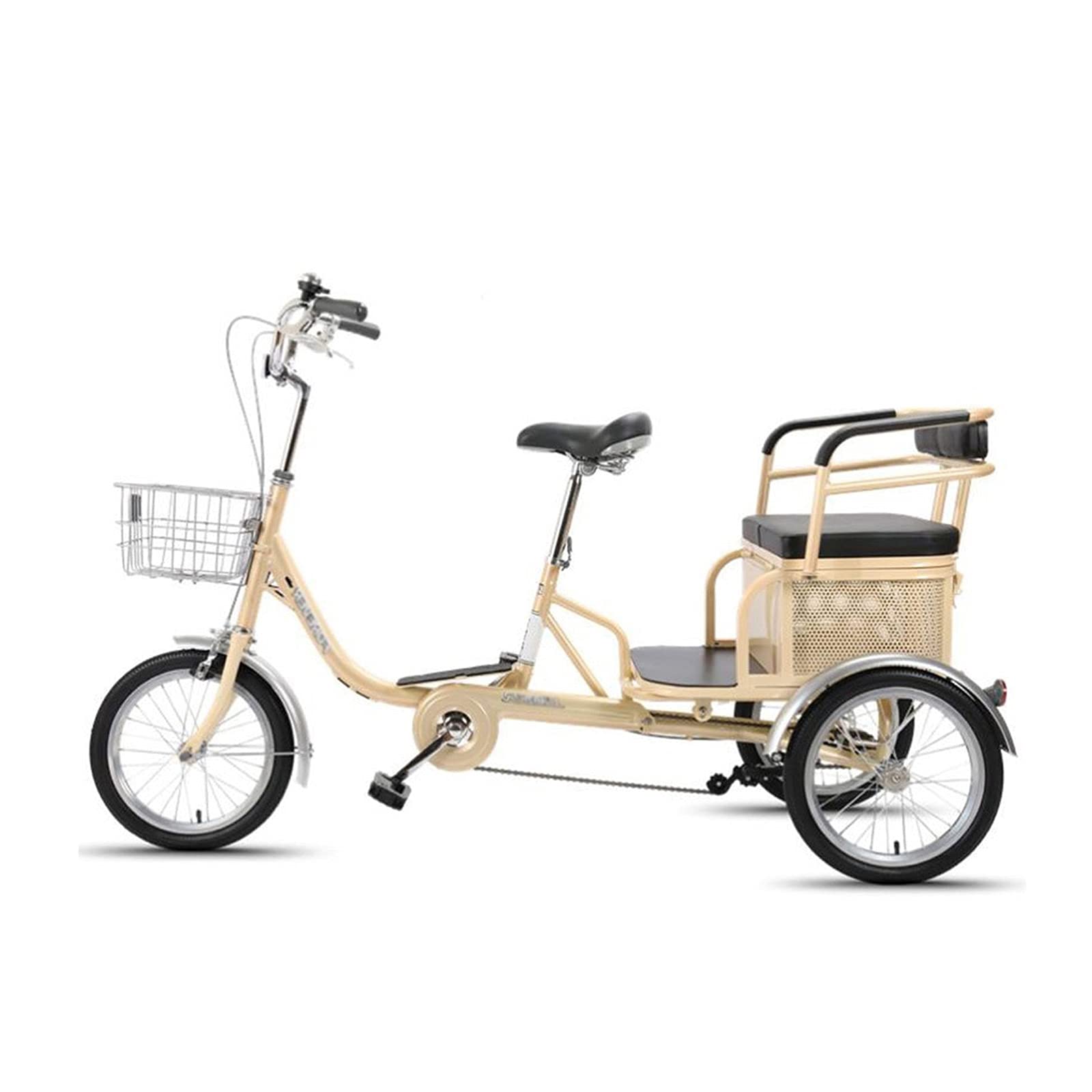 16 Inch Pink Tandem Cruiser Trike With Rear Seat JIYIAN 16" Outdoor ...
