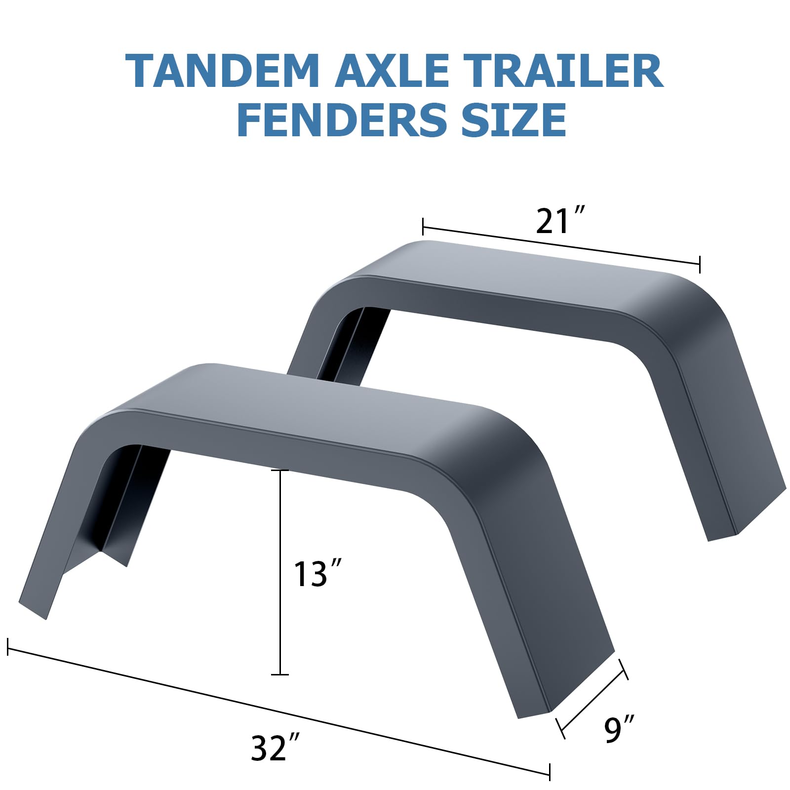 Snapklik.com : Trailer Fenders,2 Pack Tandem Axle Trailer Fenders Fit ...
