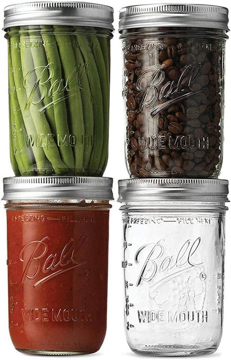 Amazon.com: Boxweer Regular Mouth Mason Jars 8 oz, Mason Jar With ...