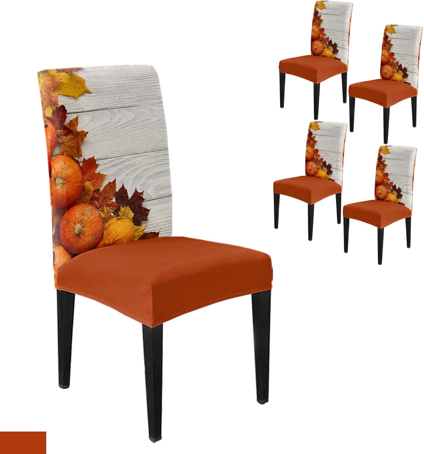 Amazon.com: Fall Chair Covers Set of 4 Thanksgiving Chair Covers for ...