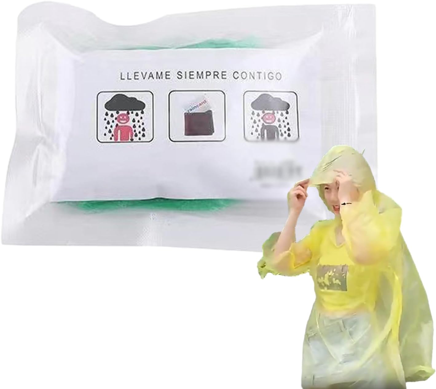 Amazon.com: MAEKA Raincoat, PE Wind Resistant Cover, Lightweight Storm ...