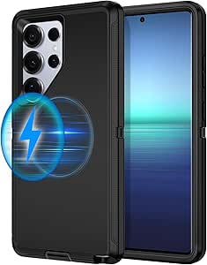 Amazon.com: I-HONVA for Samsung Galaxy S25 Ultra Case [Compatible with MagSafe] Shockproof 3 ...