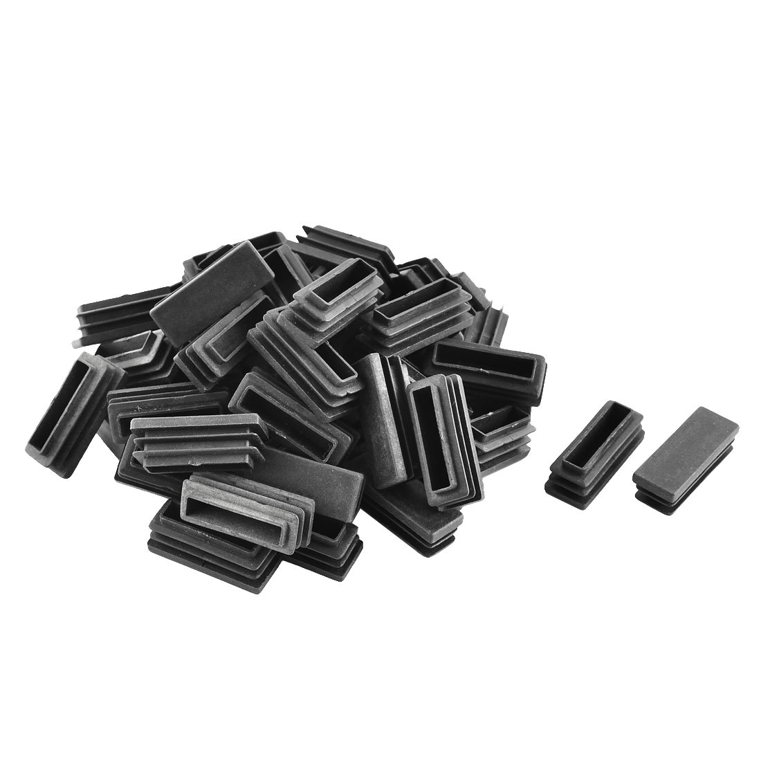 Amazon.com: uxcell Plastic Rectangle Tube Inserts End Blanking Cap 15mm ...