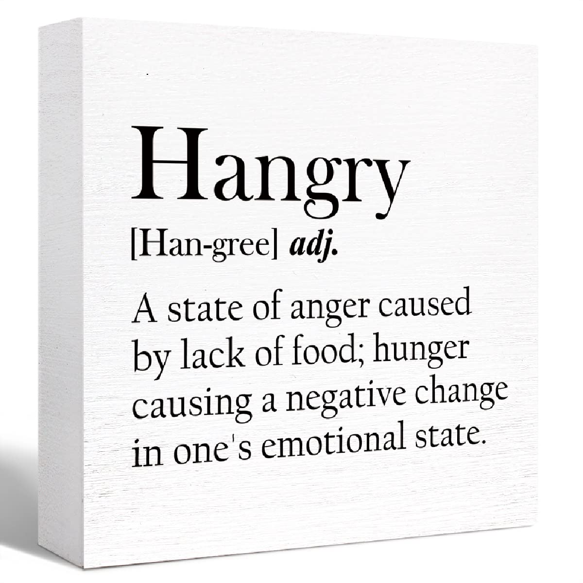Amazon.com : Kitchen Wood Box Signs,Hangry Definition Kitchen Wood ...