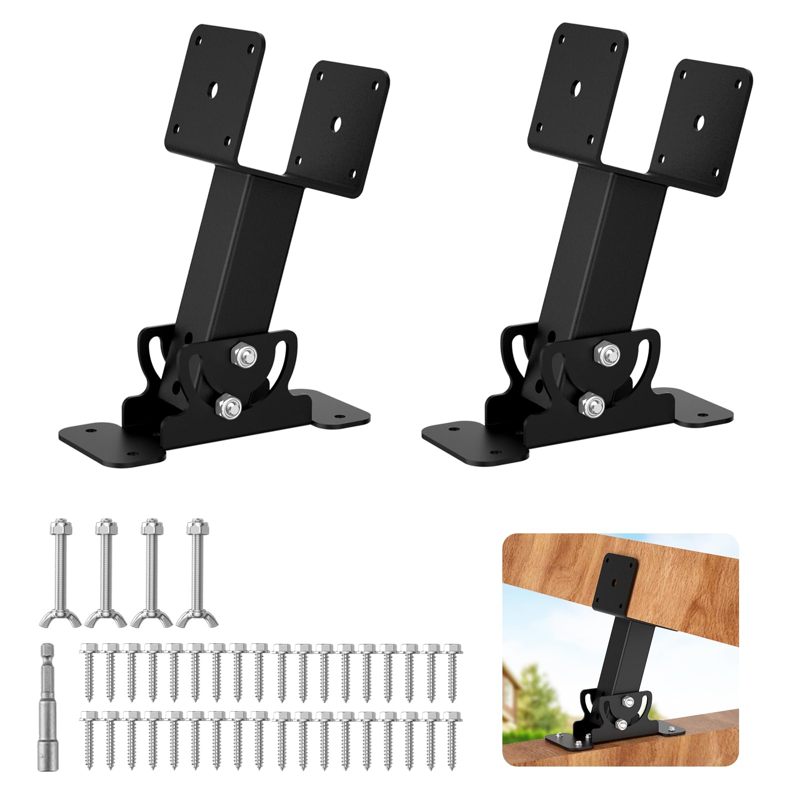 Snapklik.com : Lipshome Heavy Duty Pergola Roof Riser Beam Bracket, 180 ...