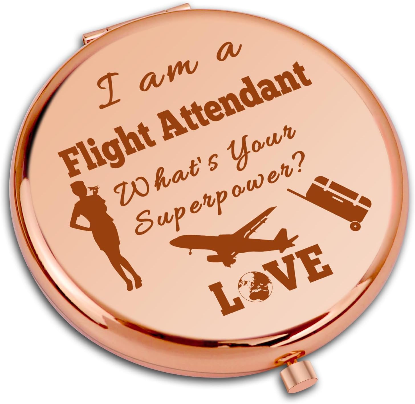 Flight Attendant Gifts for Women Travel Compact Pocket Makeup Mirror ...