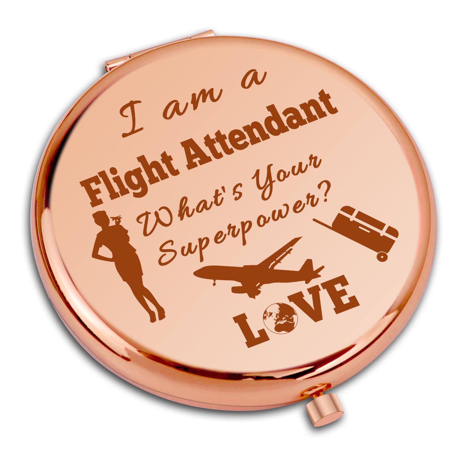 Flight Attendant Gifts for Women Compact Makeup Mirror Stewardess ...