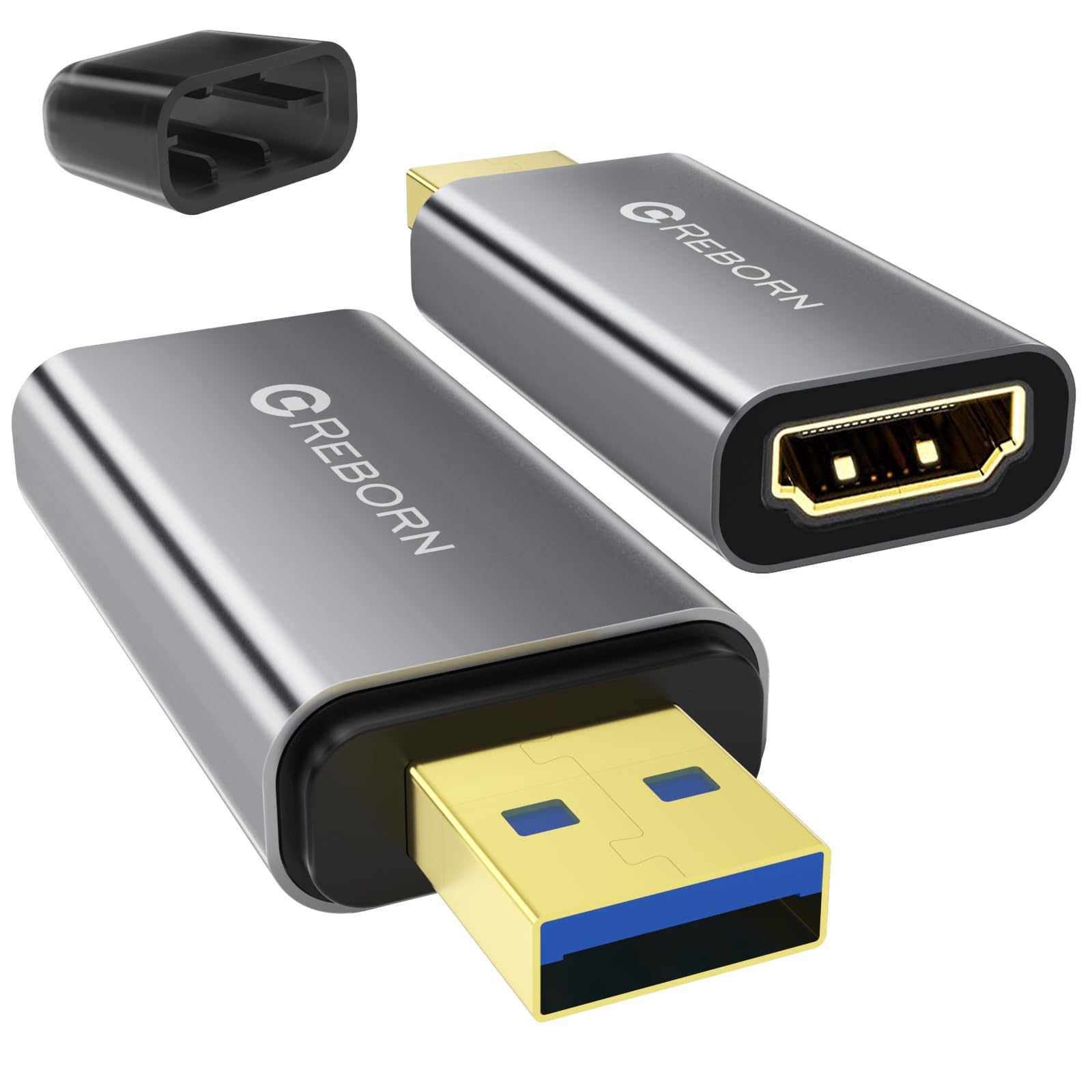 Snapklik.com : Reborn USB To HDMI Adapter, 1080P60Hz USB 3.0 Male To ...