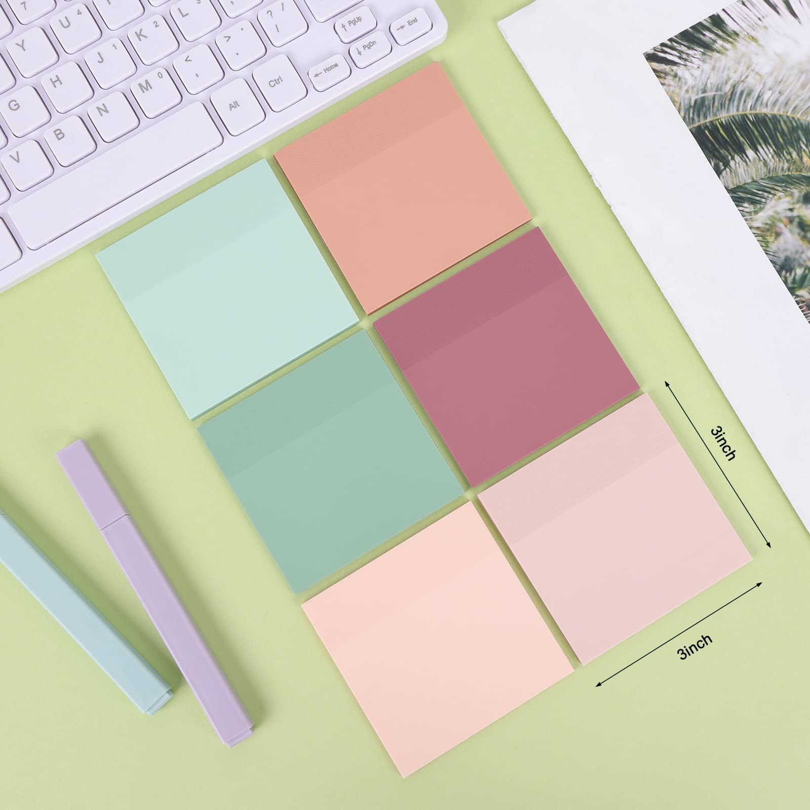 Snapklik.com : Pastel Sticky Notes, 6 Pack, 3x3 Inches, Translucent ...