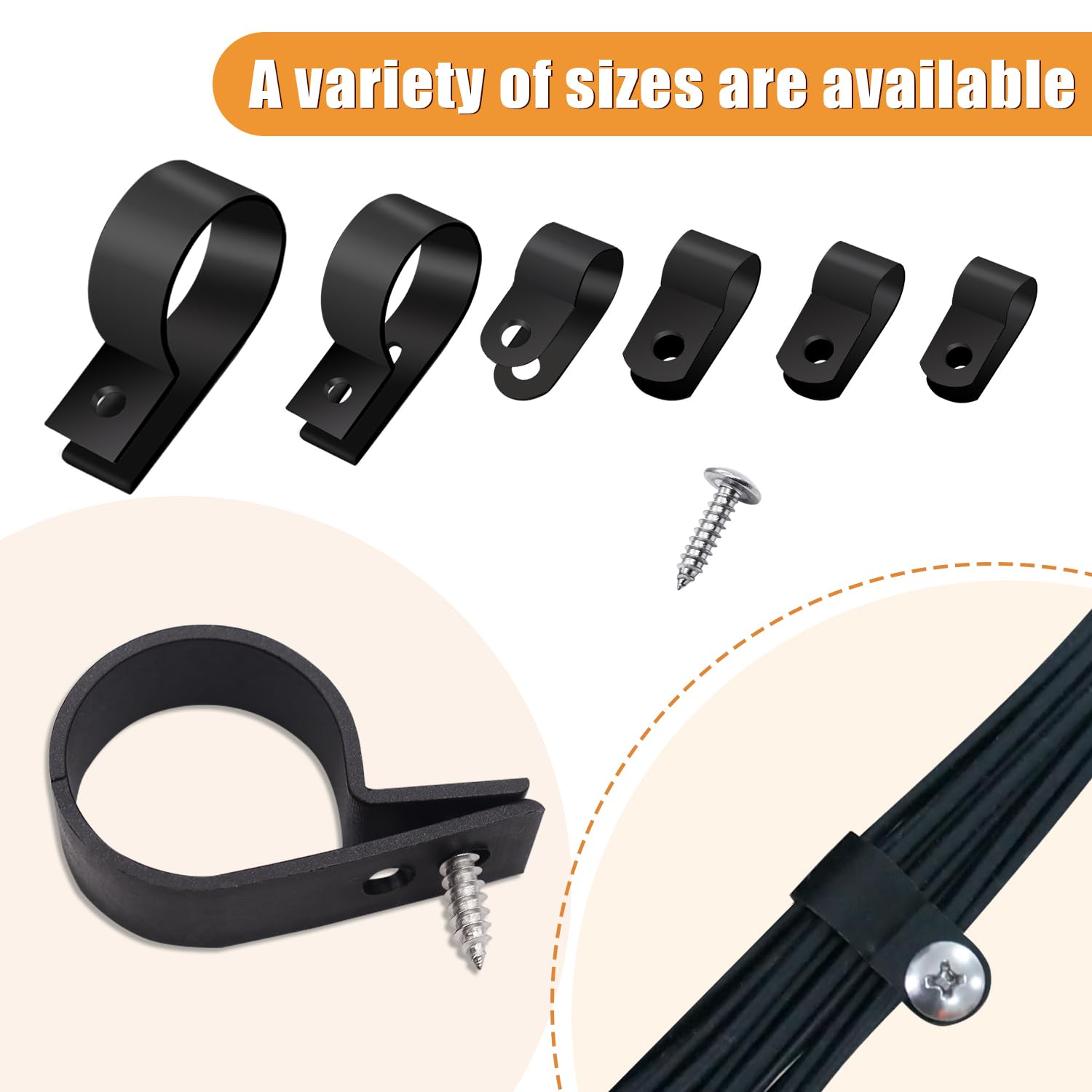 Snapklik.com : Mankk 222PCS Cable Clips Wire Clips Assortment Kit Nylon ...