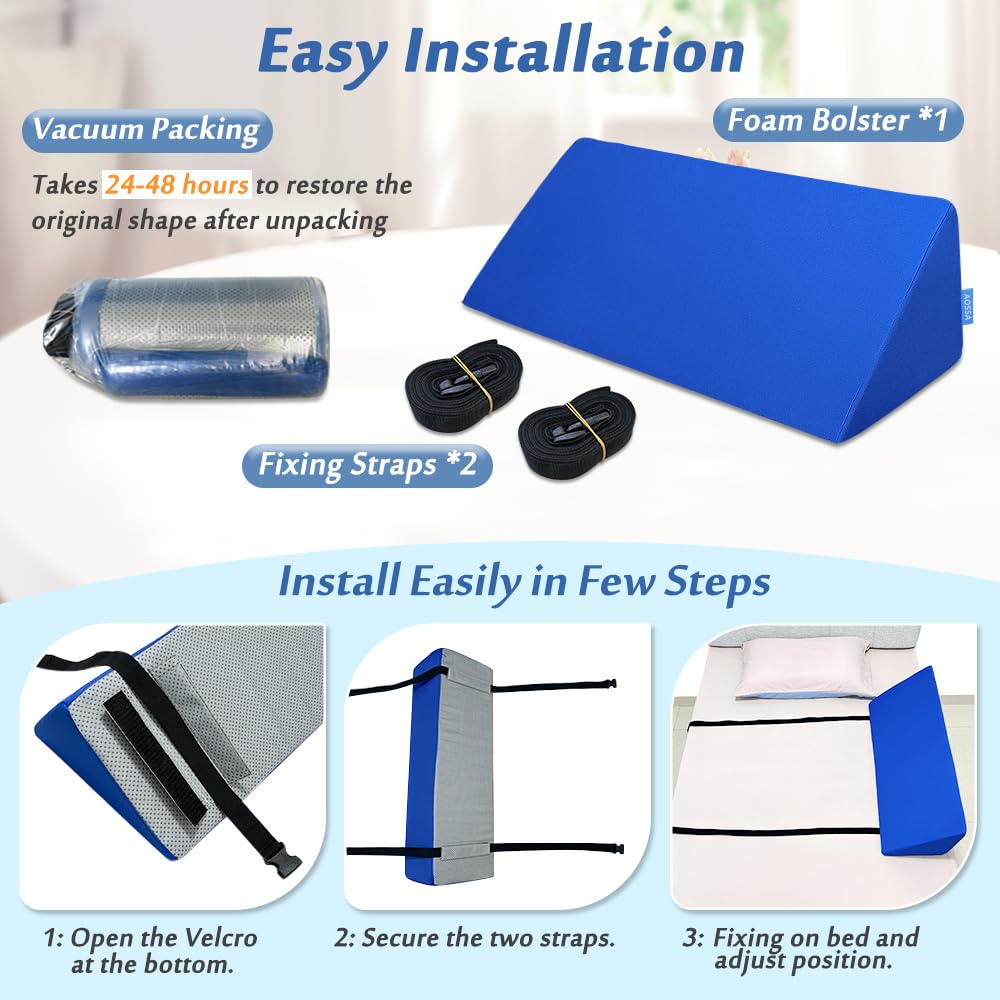 Snapklik.com : Bed Rail Pillow Soft Foam Bolster Bed Rails For Elderly ...