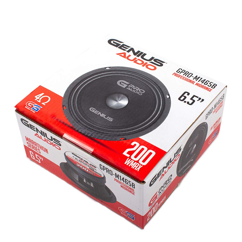 Genius Audio GPRO-M1465B 6.5" 200 Watts Max 100 Watts RMS Pro Audio ...