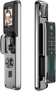 Amazon.com: R3 3D Face Recognition Intelligent Door Lock With Camera ...