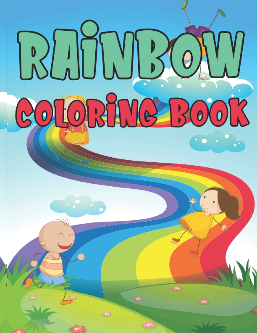 Buy Rainbow Coloring Book For Kids: Easy and Simple Rainbow coloring ...