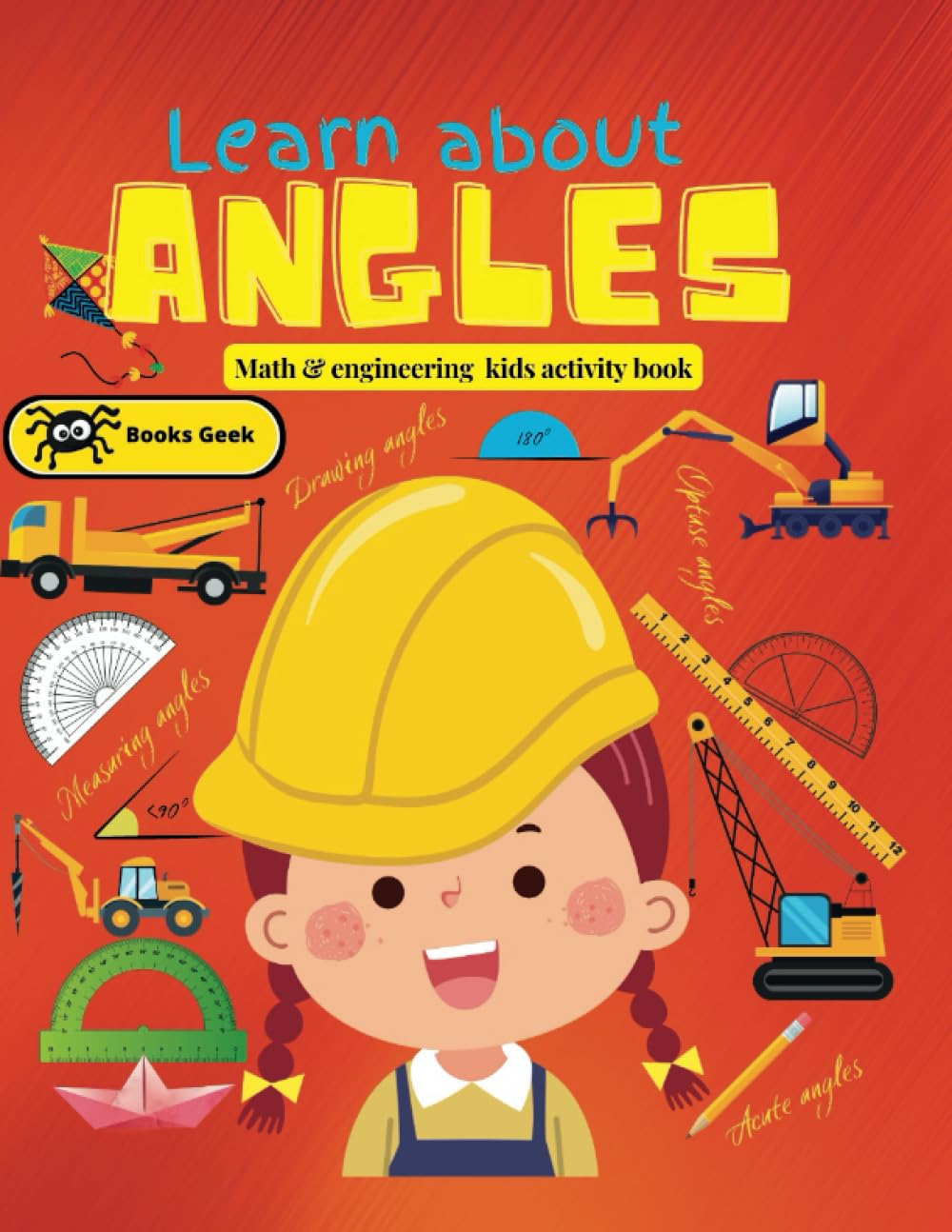 math angles for kids activity book: right acute and obtuse angles book ...