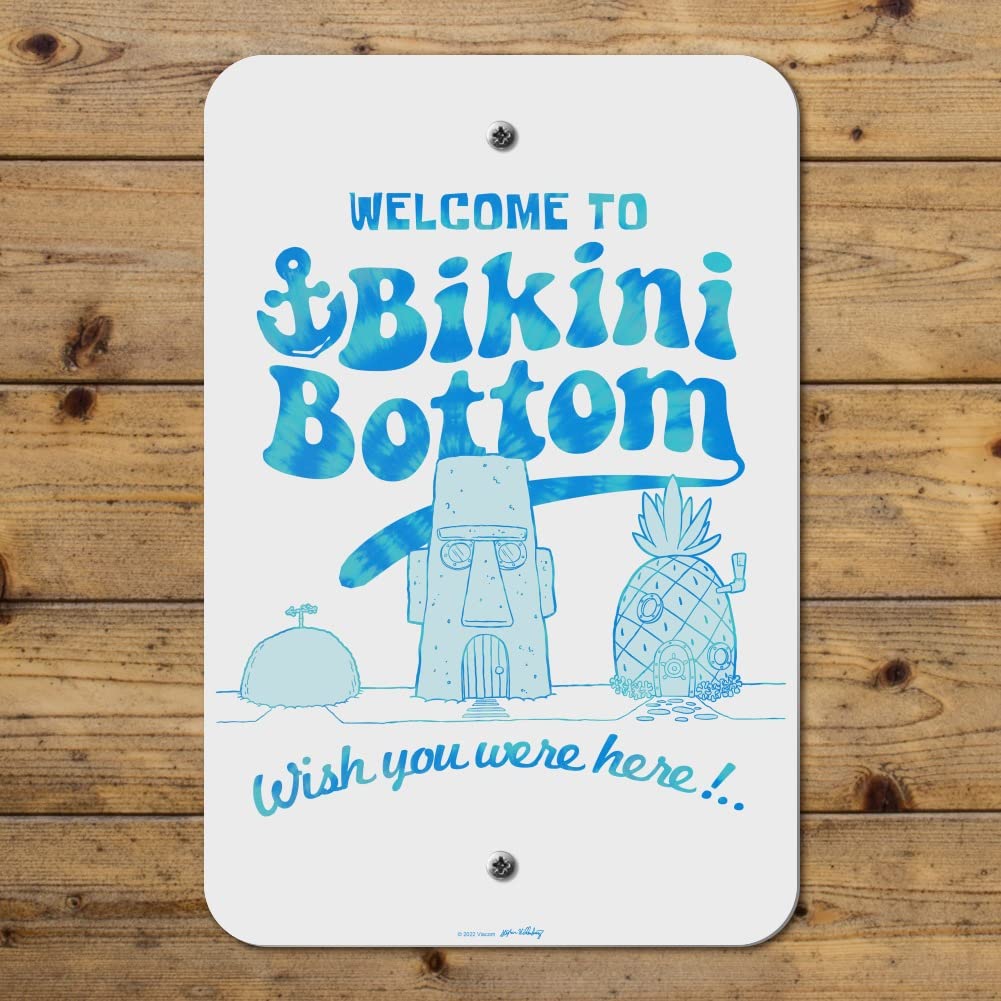Snapklik.com : Spongebob Bikini Bottom Welcome Home Business Office Sign