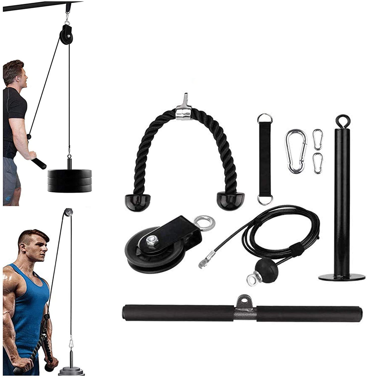 Buy Pulley System Gym -Pulley Cable Machine System, Tricep Strap ...