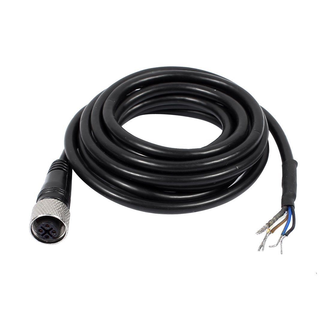 Buy Aexit M12 Female Electrical Straight 4 Pins Connector Aviation ...