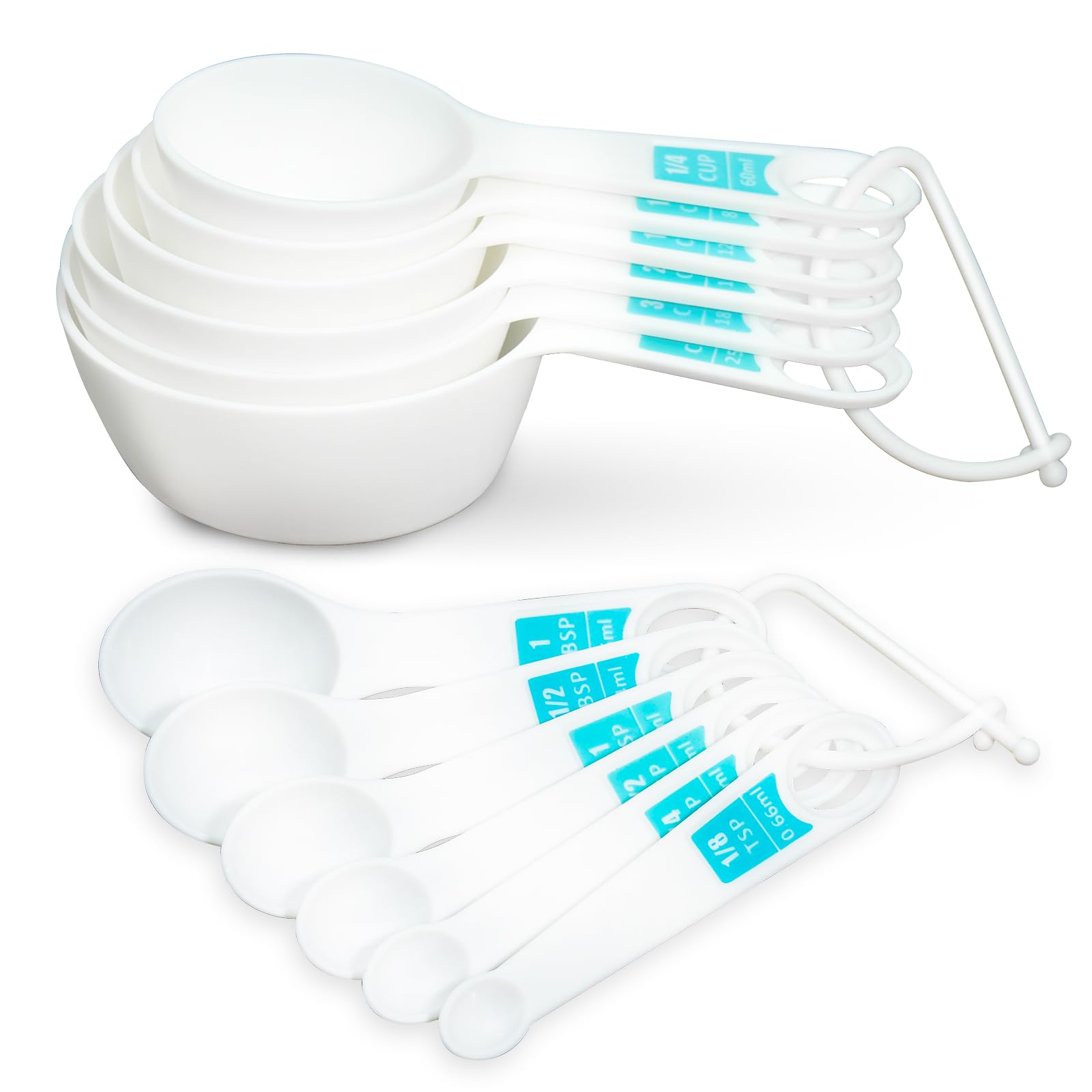 Amazon.com: Caylielam 12 Pieces Measuring Spoon and Cup Set, Plastic ...