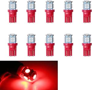 Amazon.com: Crynod 10 PCS T10 Car LED Reading Light, 5050 5SMD 12V 6500K 360° Illuminated ...