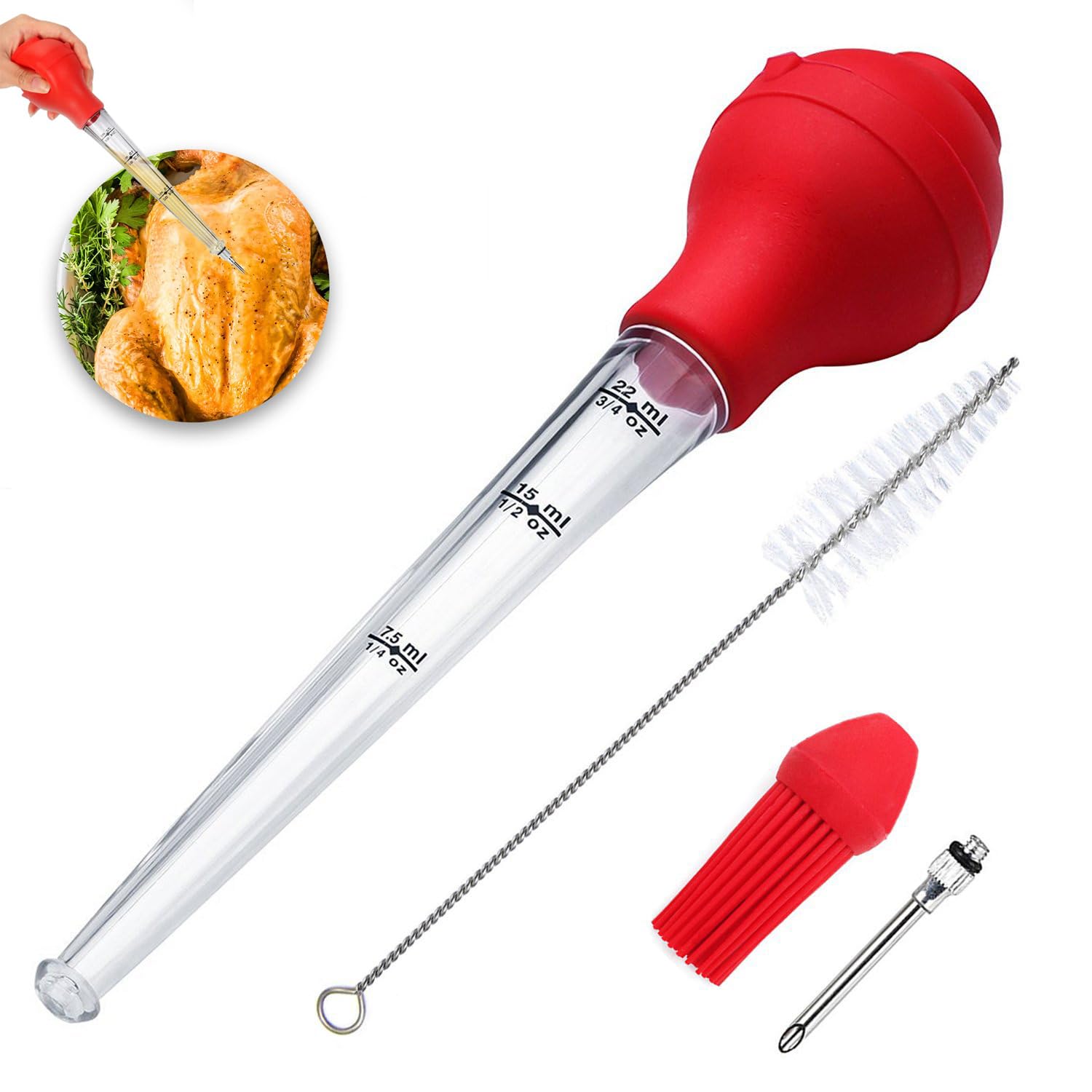 Amazon.com: Turkey Basters for Cooking Stainless Steel Turkey Baster ...