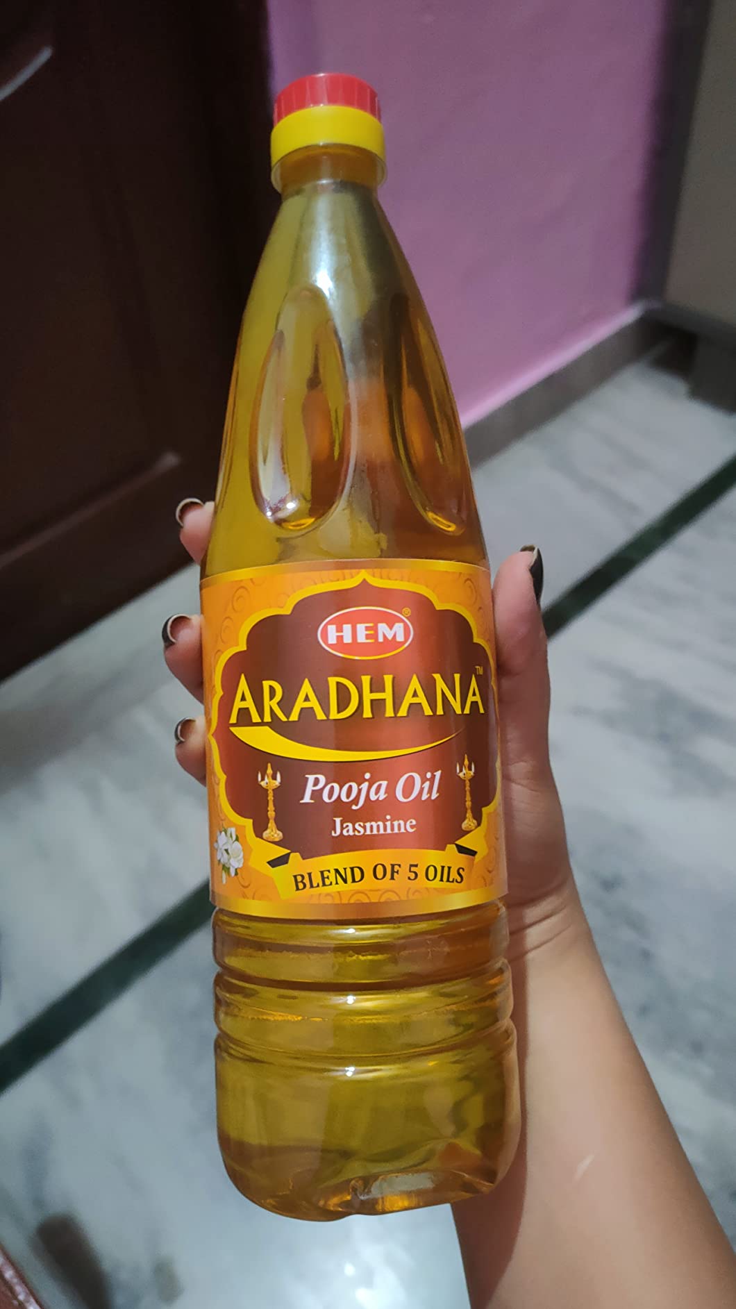 HEM Aradhna Pooja Oil - Blend of 5 Oils (Coconut Oil, Til Oil, Mahua ...