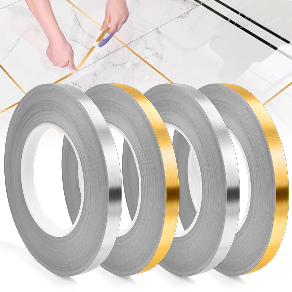 KARBAG 4Rolls Metalized Tape with Polyester Mylar Film, Gold & Silver ...