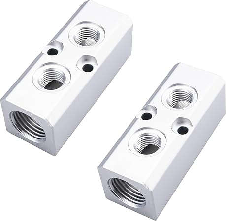 Amazon.com: 2PCS Air Manifold, 2 Way 4 Port Air Compressor Manifold ...