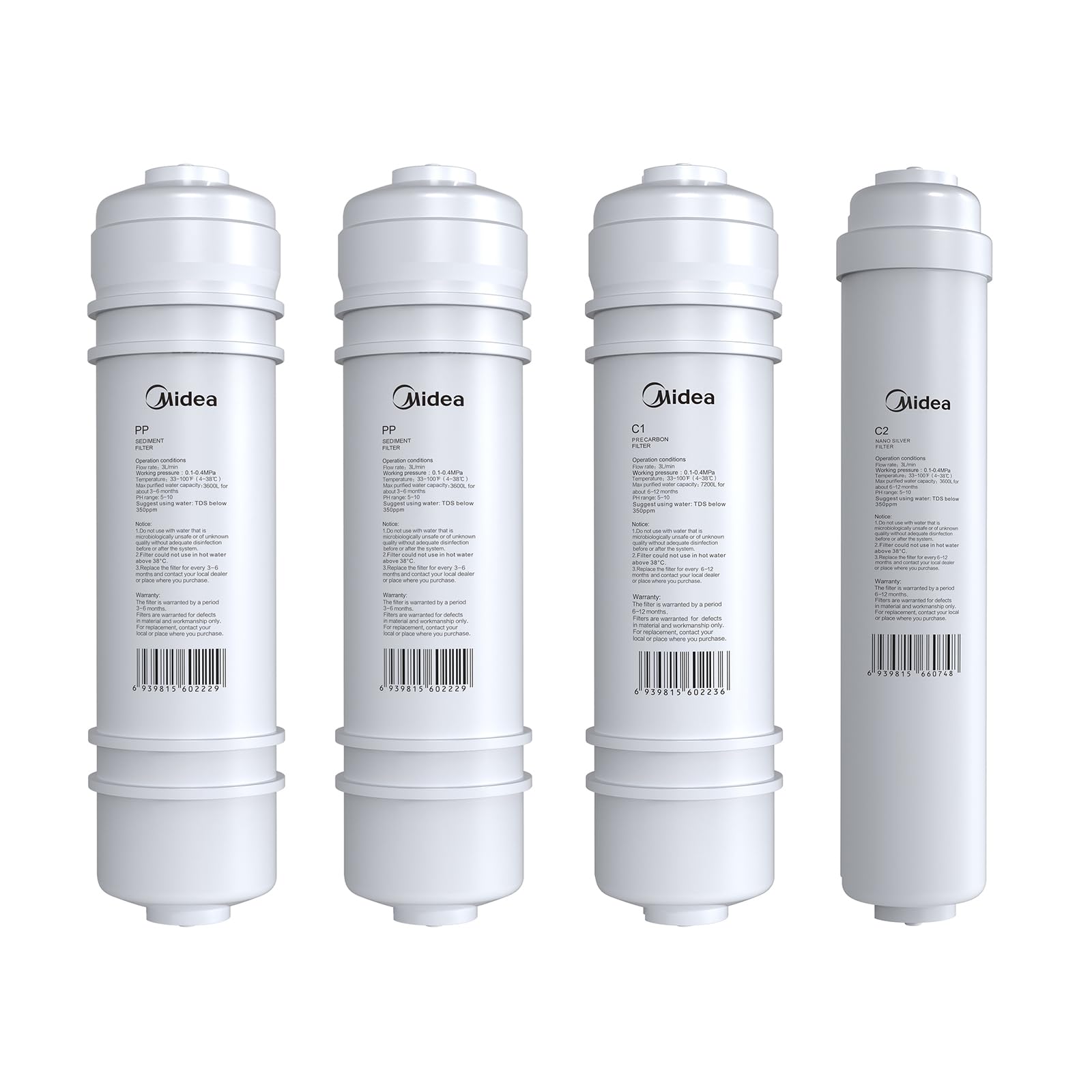 Amazon.com: Midea 1-Year Replacement Filter Cartridge Pack Set for ...