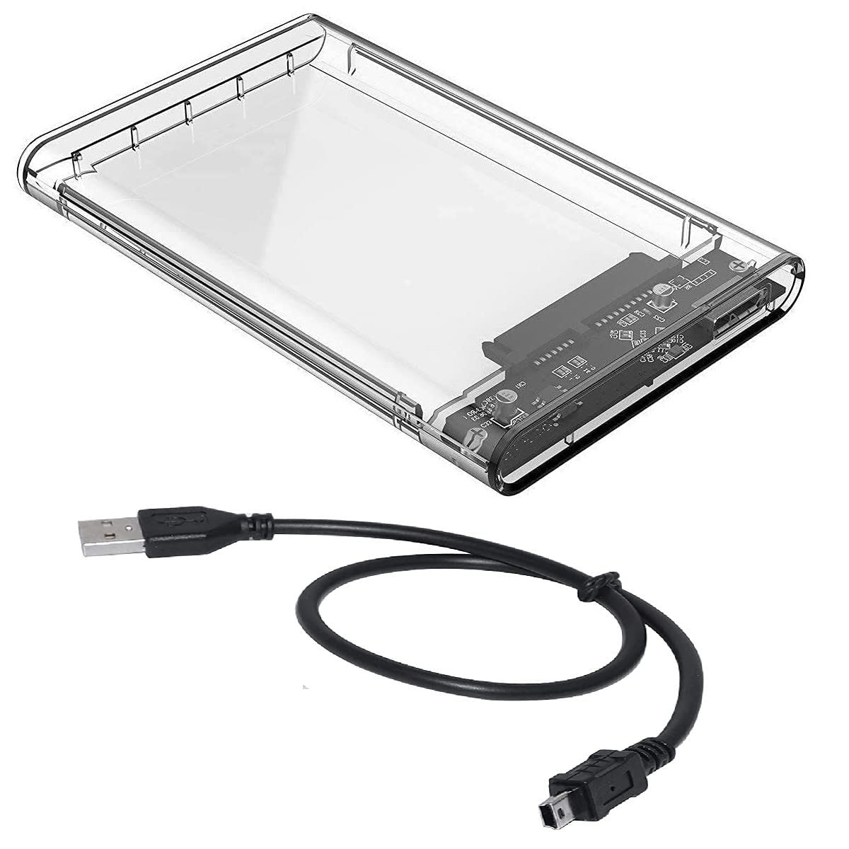 Paruht (Pack of 1 pc) USB 2.0 2.5 Inch SATA to USB External Hard Drive ...