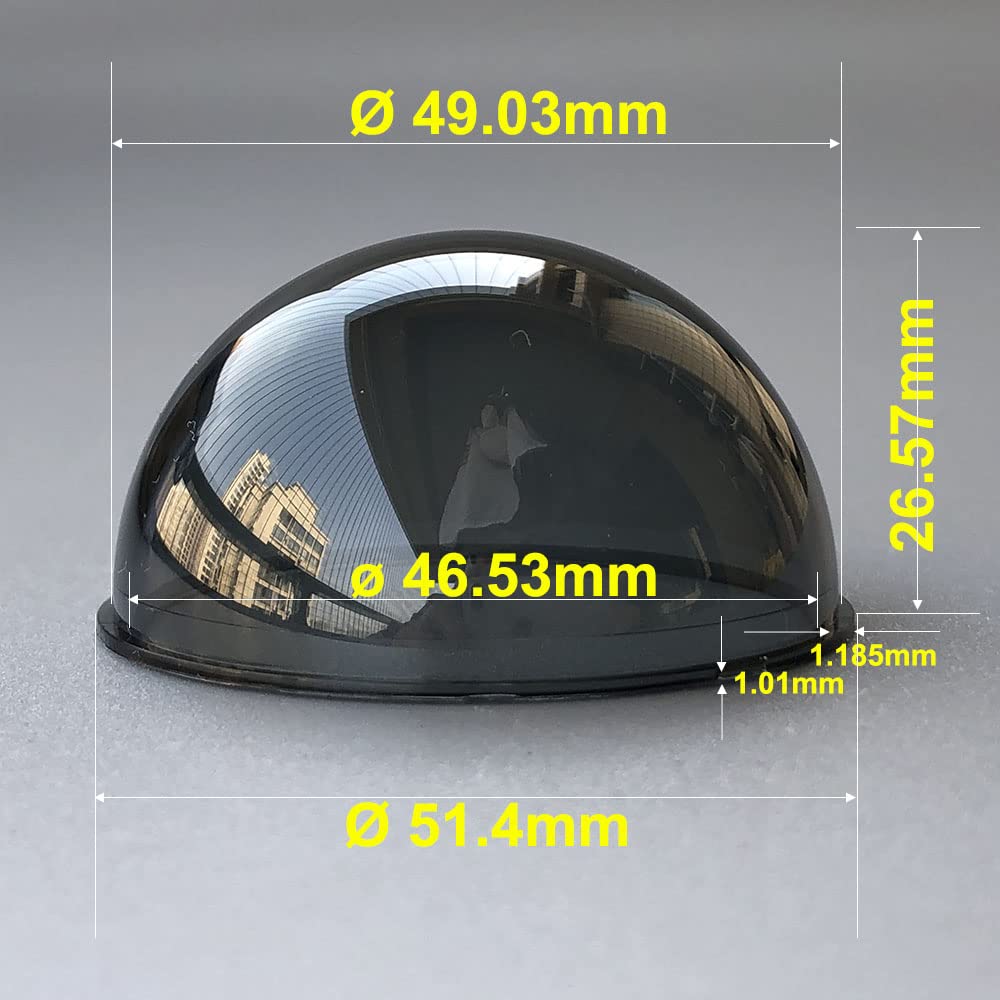 Snapklik.com : 2 Inch Mini Smoke Color Polycarbonate Dome Glass PC ...
