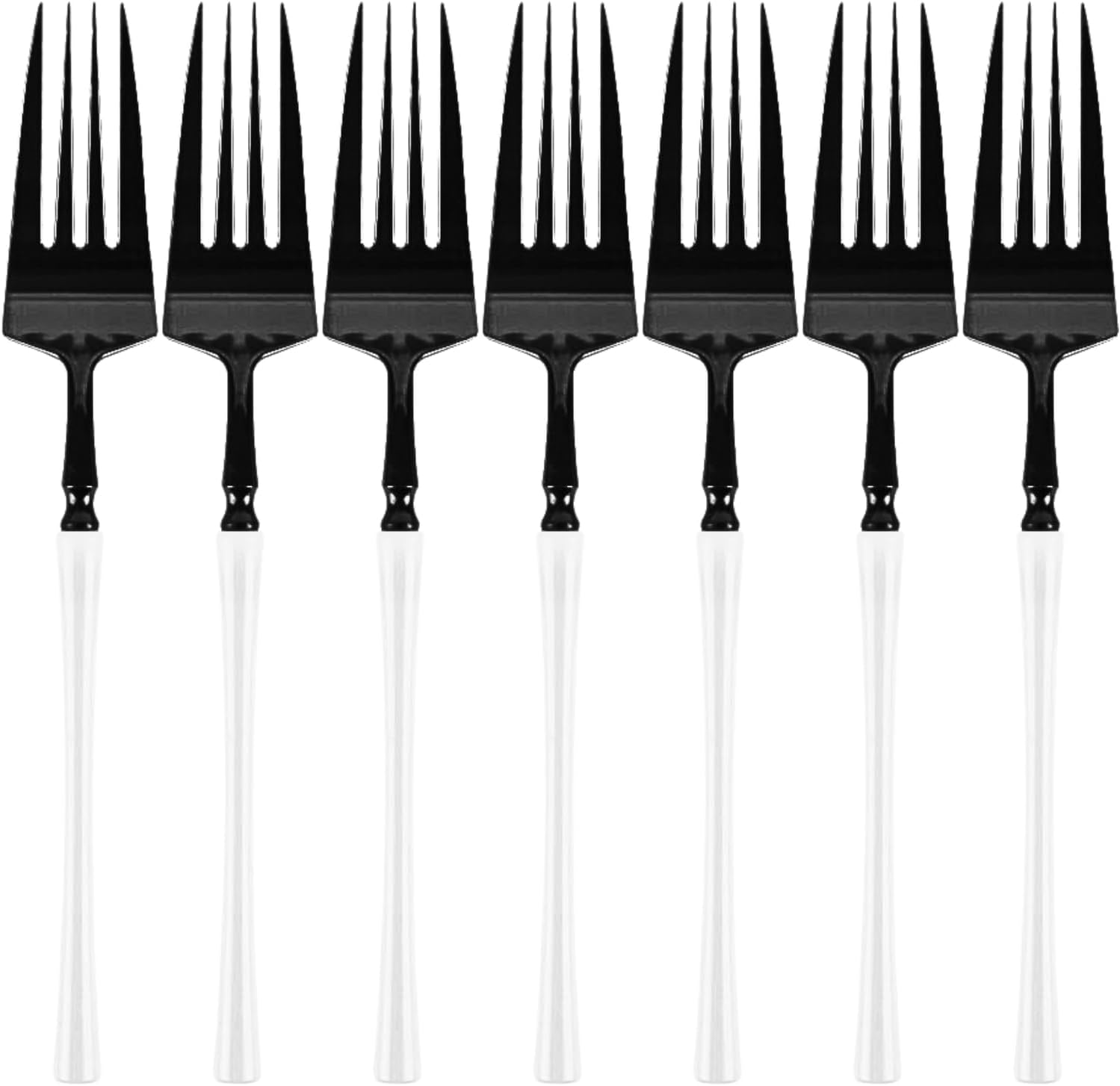 Amazon.com: Bluesky Trading Infinity Flatware Black & White Plastic ...