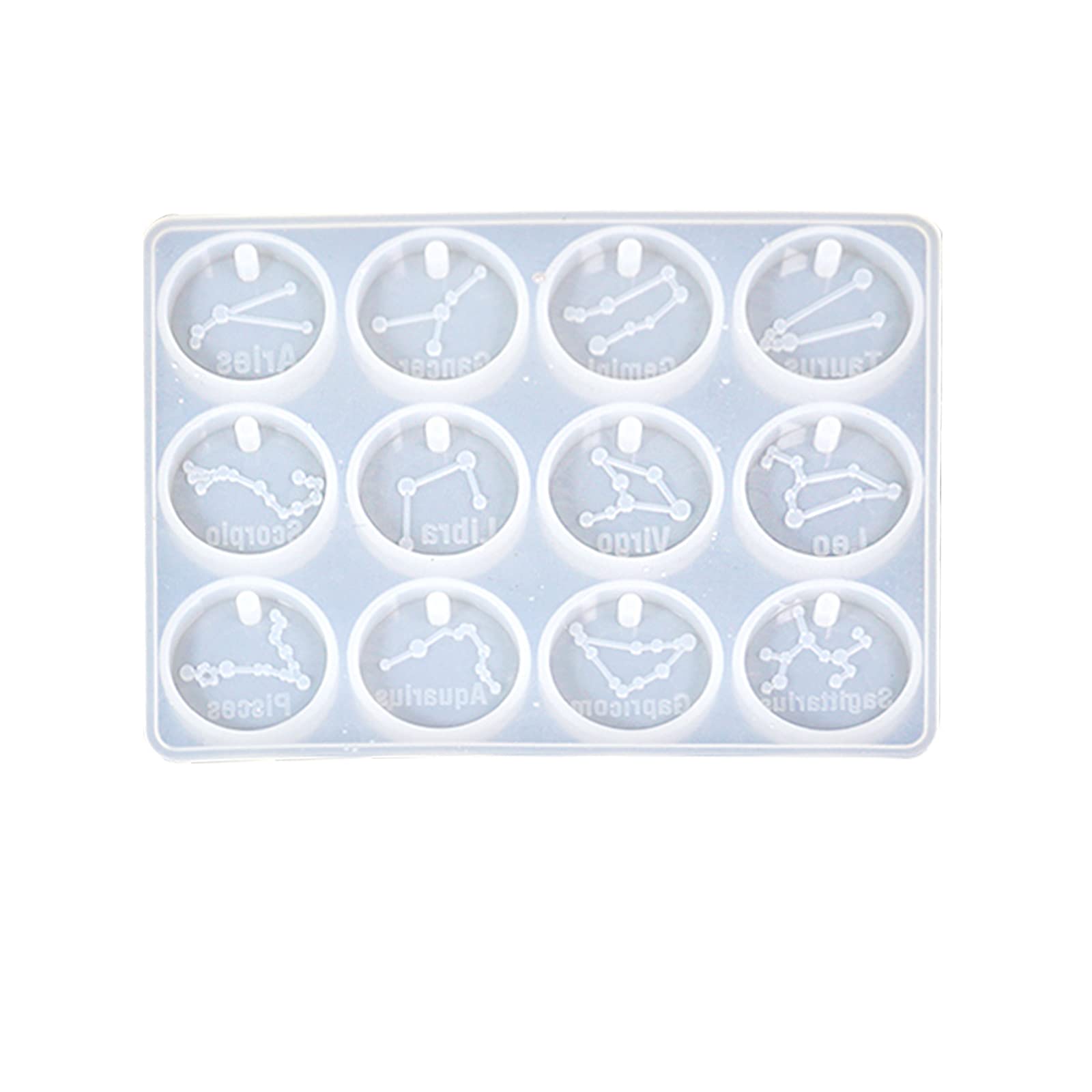 12 Constellation Mould, Silicone Zodiac Mould Constellation Pendant ...