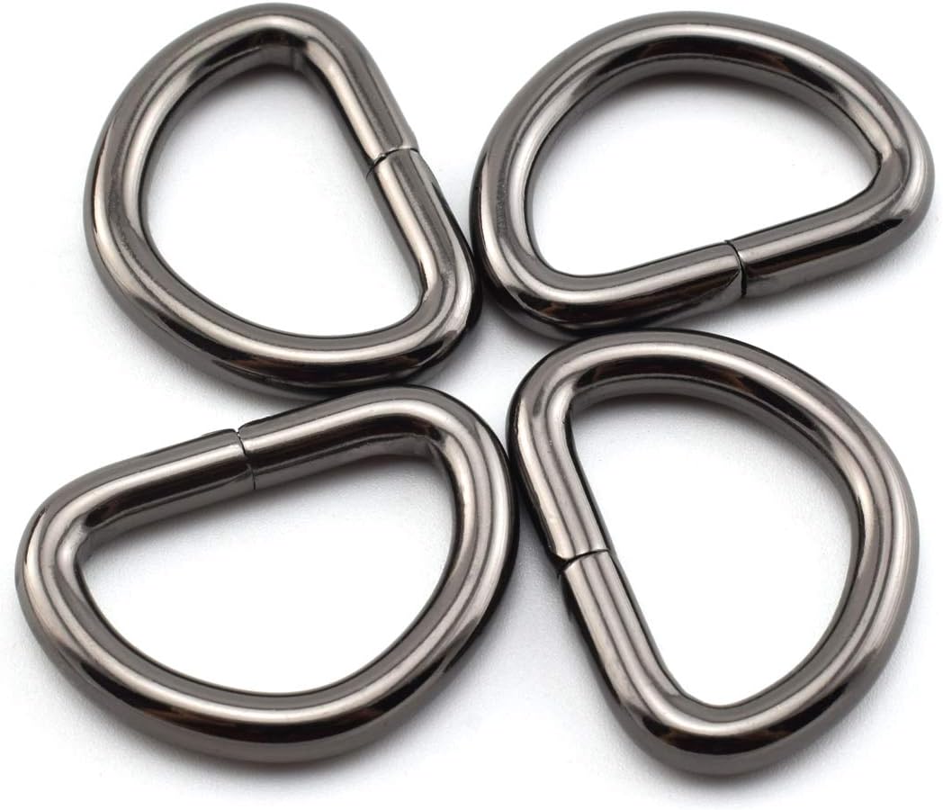 Amazon.com: Generic Metal Black D Ring Buckle 1" Inside Diameter Loop ...