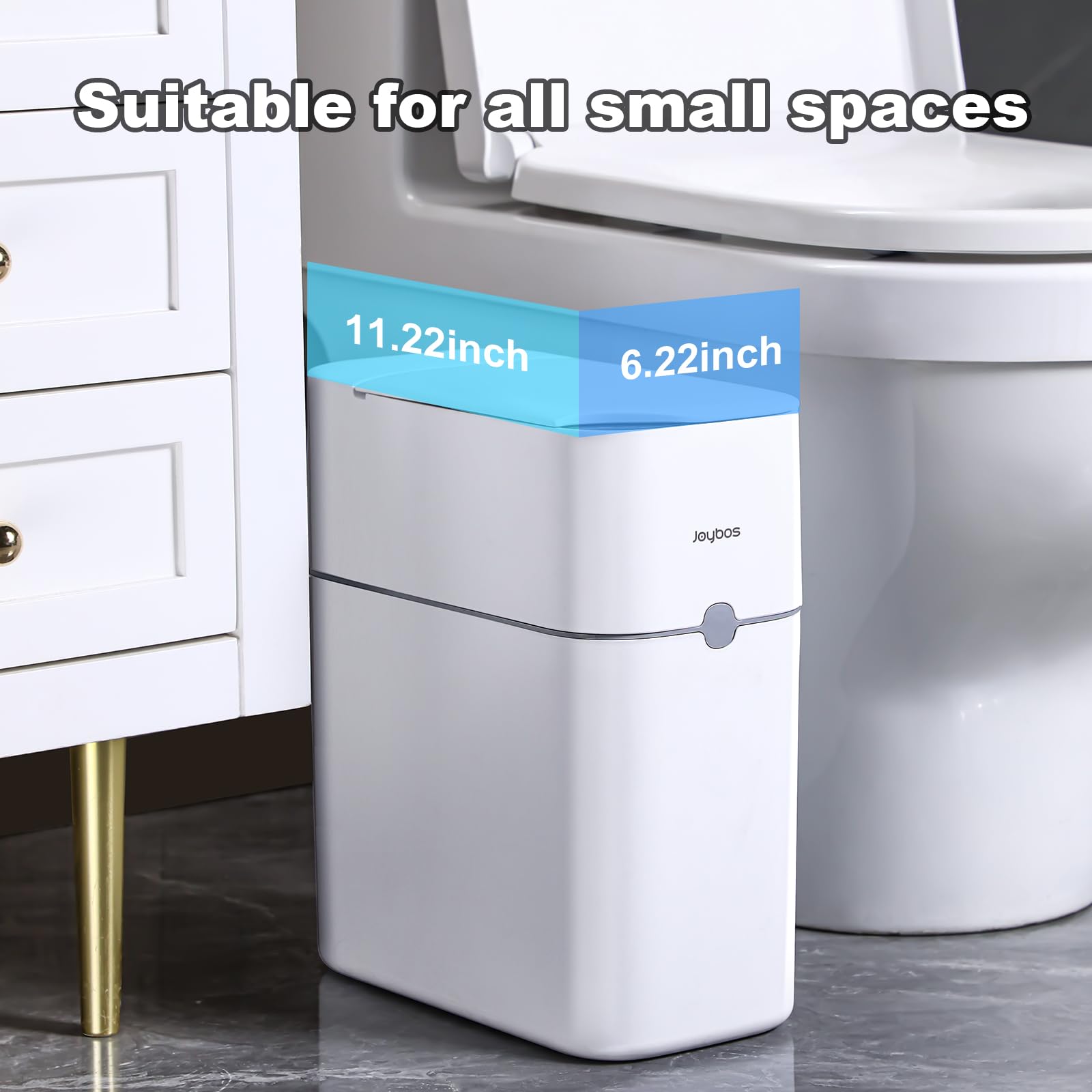 Snapklik.com : Bathroom Trash Can, Automatic Bagging Garbage Can, 3.5 ...