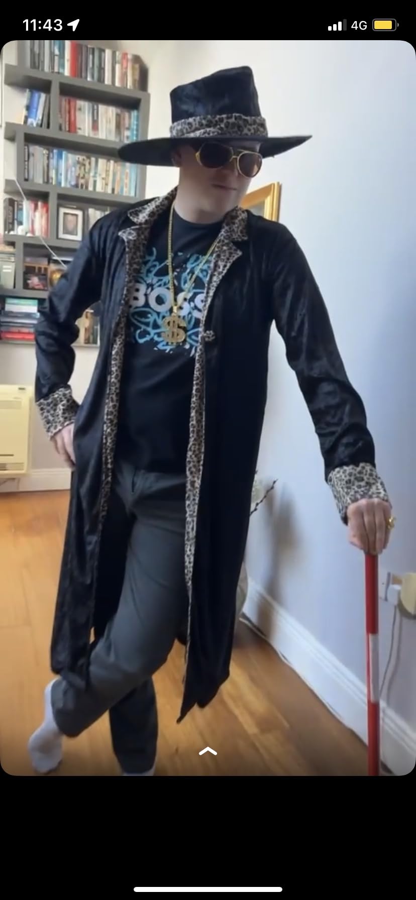 ADULT BLACK LEOPARD PIMP SUIT MENS FANCY DRESS COSTUME PARTY OUTFIT ...