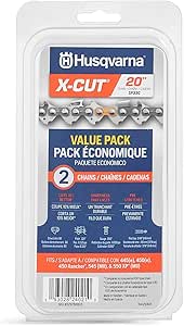 Amazon.com : Husqvarna X-Cut SP33G 20 Inch Chainsaw Chain, 2 pack, 325" Pitch, 050" Gauge, 80 ...