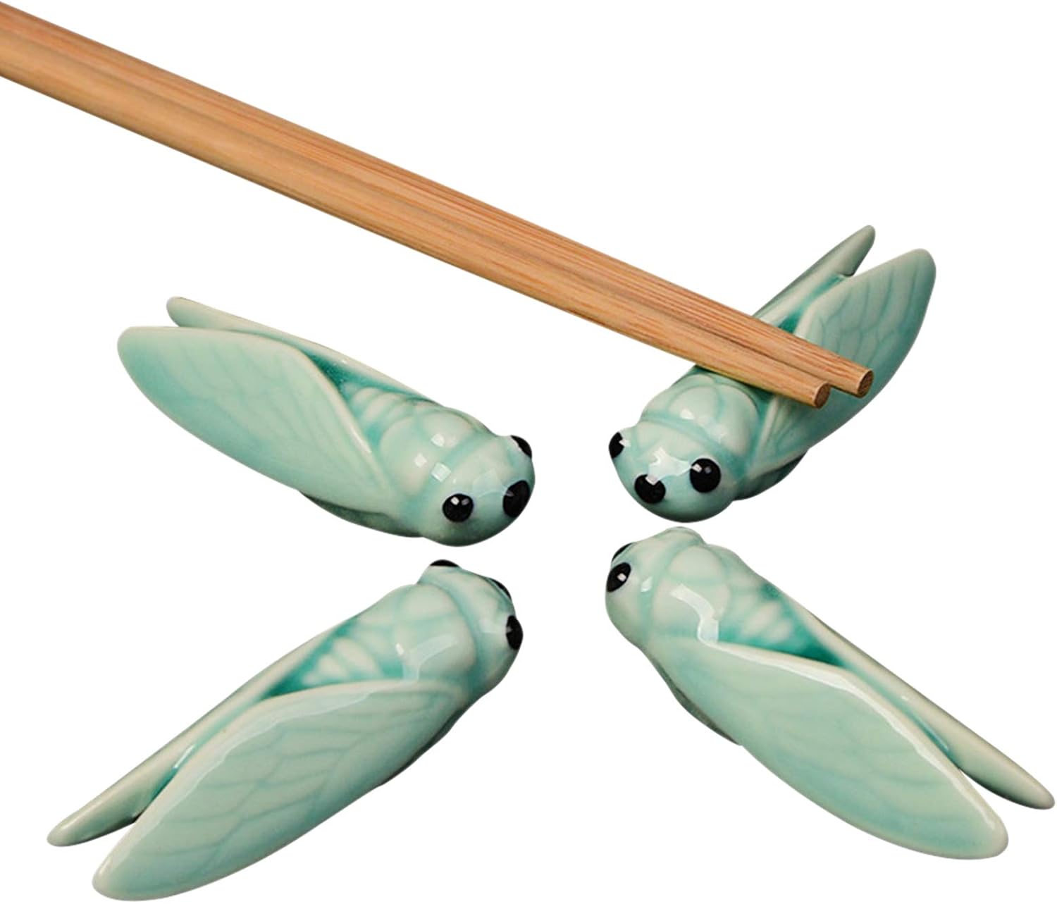 Amazon.com: EORTA 4 Pcs Chopstick Rests Cute Ceramic Cicada Shaped ...